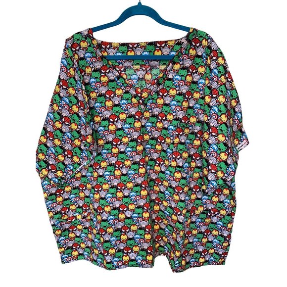 Scrub Lub | Tops | Marvel Universe Rocket Man Hulk Spider Man Captain ...